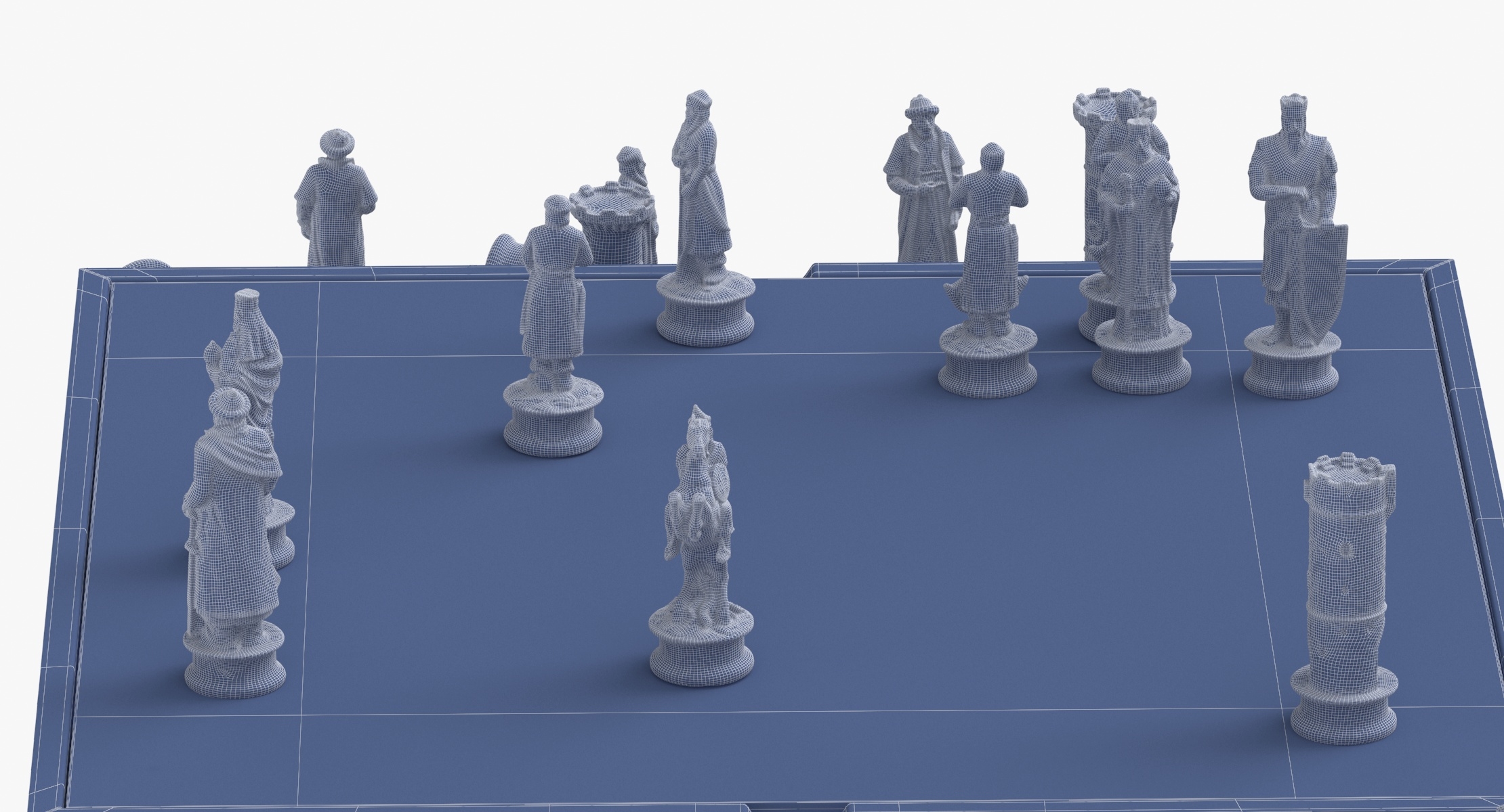 3D model chess board set 01 - TurboSquid 1569655