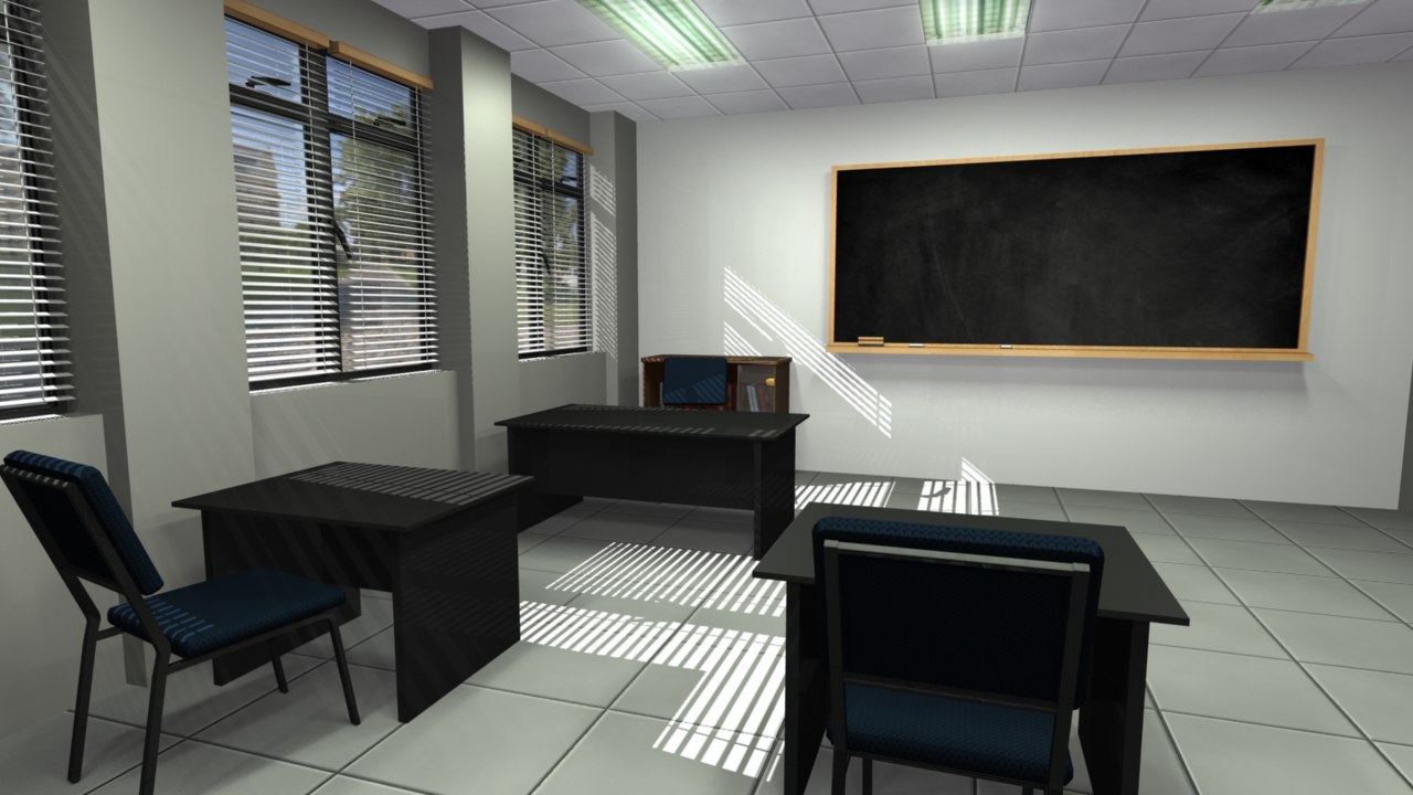 3D classroom board model - TurboSquid 1569639