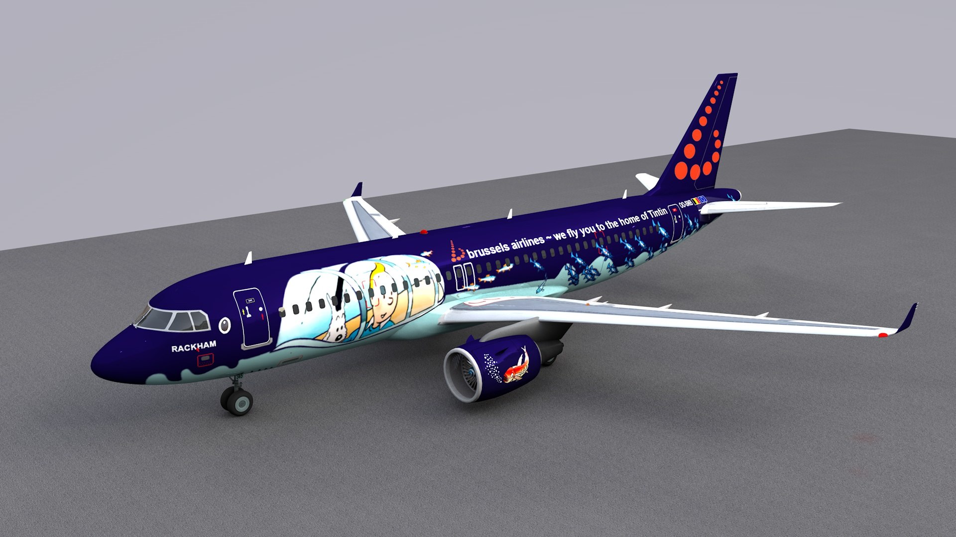 3D airbus a320 brussels airlines model - TurboSquid 1569713