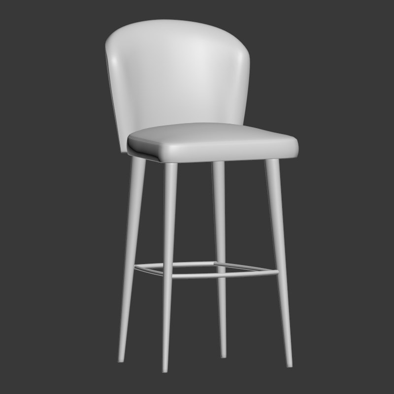 3D aston barstool minotti bar stool - TurboSquid 1569870