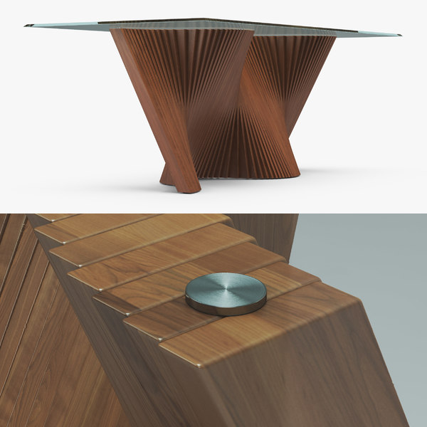 Wave dining table model - TurboSquid 1569973