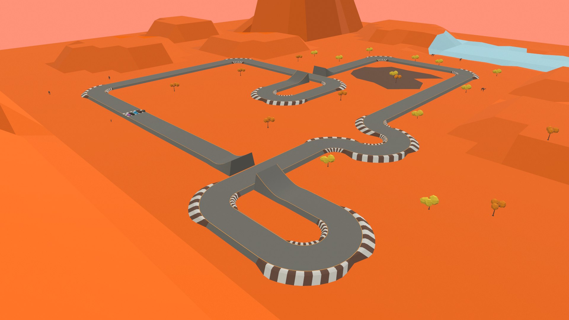 Race track low-poly 3D model - TurboSquid 1569942