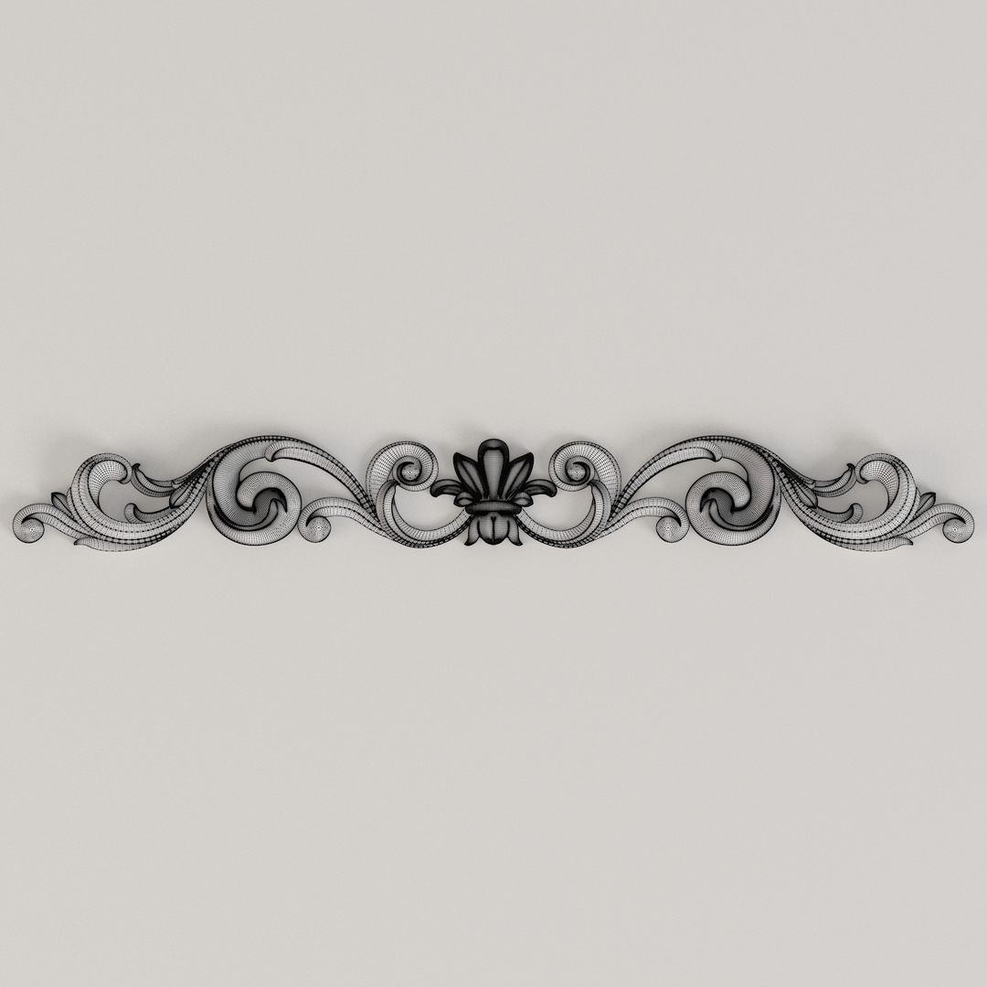 3D model horizontal decorative overlay - TurboSquid 1570002