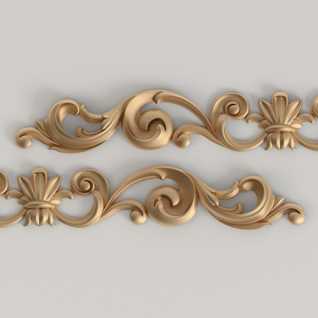3D model horizontal decorative overlay - TurboSquid 1570002