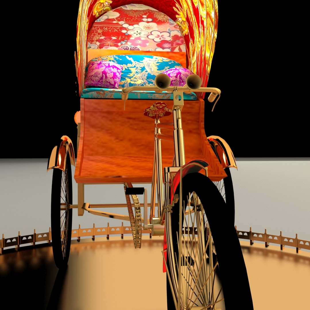 Chinese rickshaw 3D model - TurboSquid 1570041