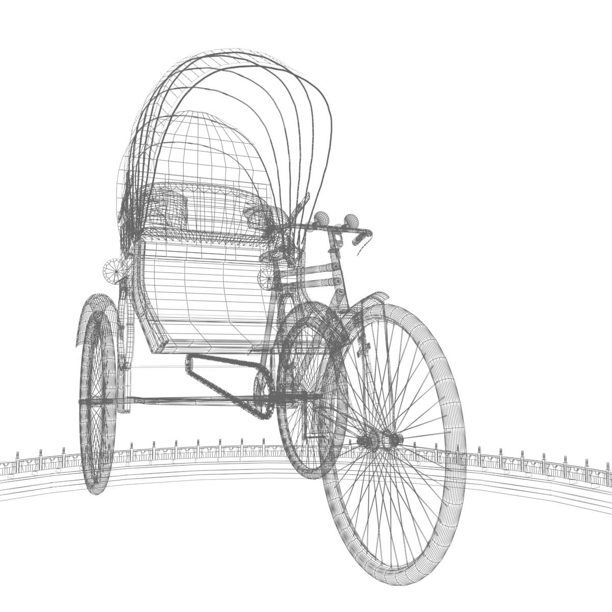 Chinese rickshaw 3D model - TurboSquid 1570041