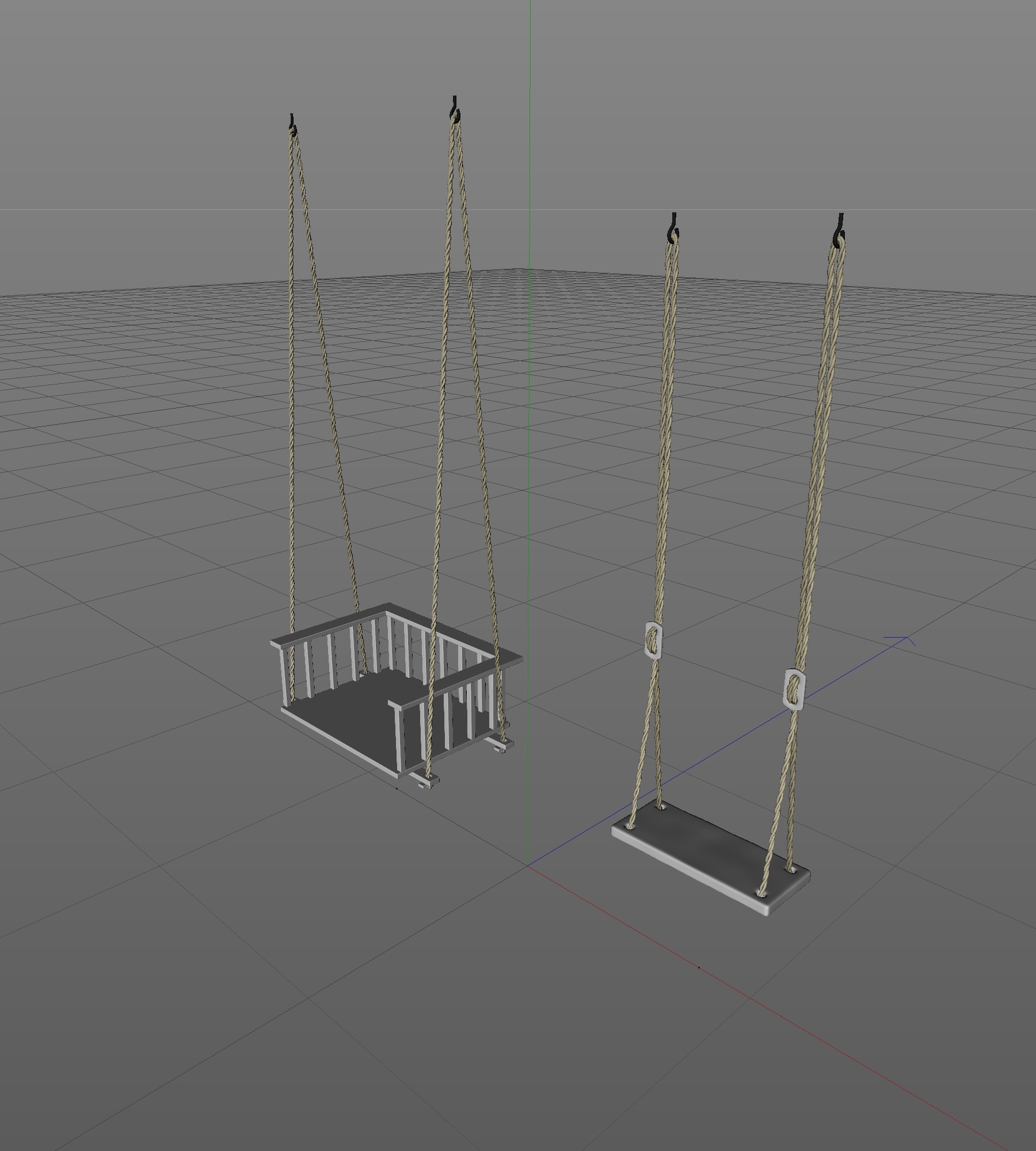 Indoor swings 3D model - TurboSquid 1392667