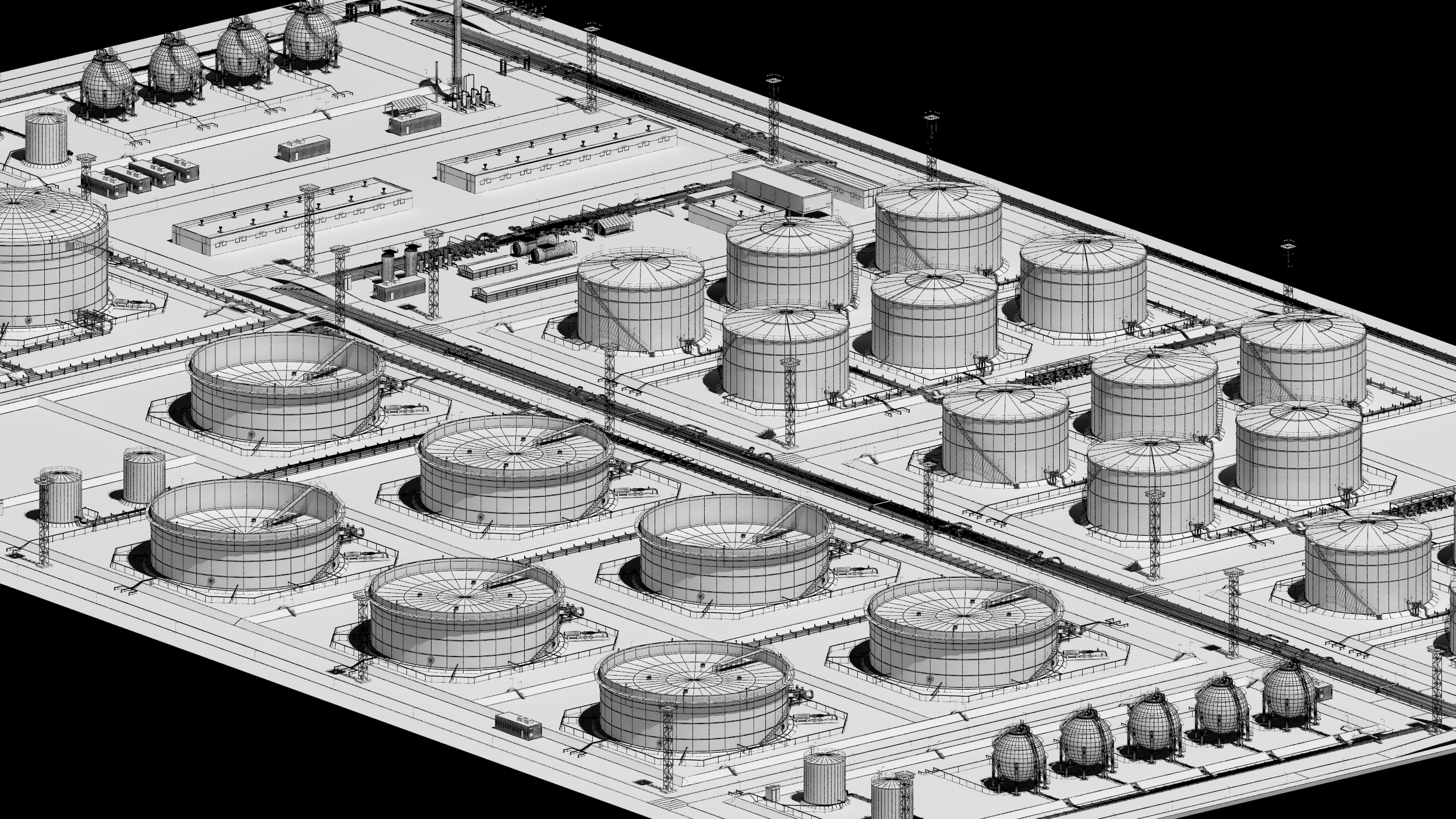 Oil storage facility 3D model - TurboSquid 1570655
