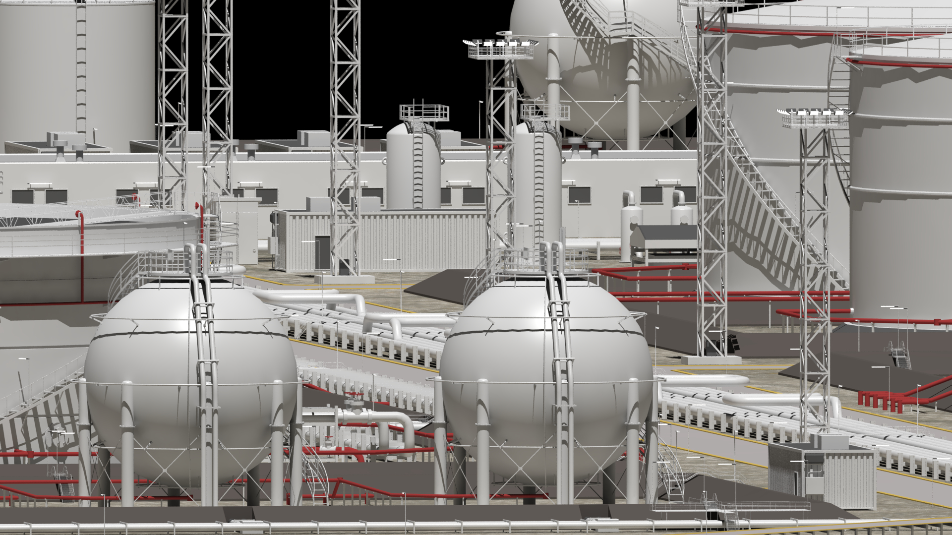 Oil storage facility 3D model - TurboSquid 1570655