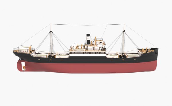 3D laker steam cargo steamer - TurboSquid 1571818