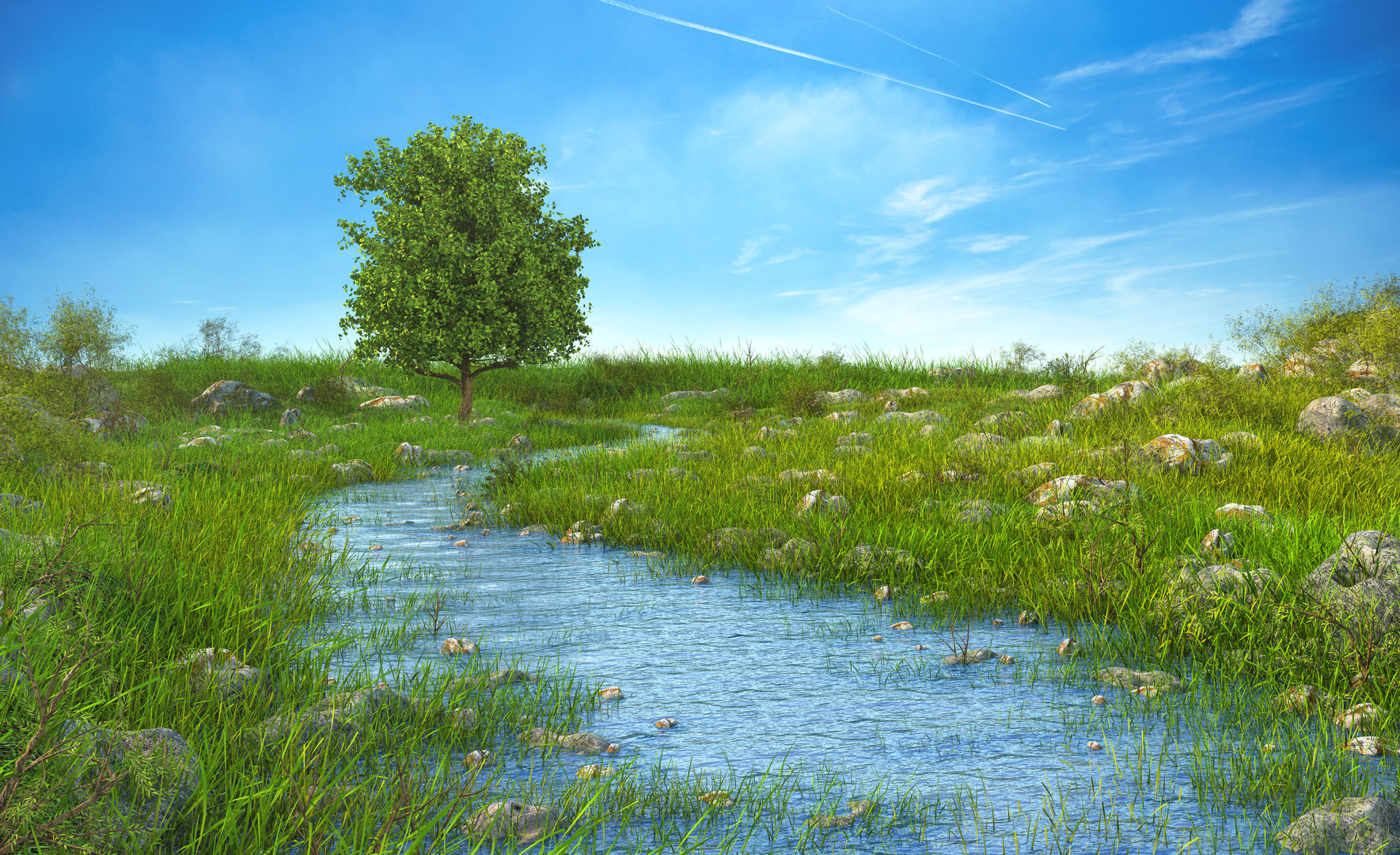 3D river meadow model - TurboSquid 1571177