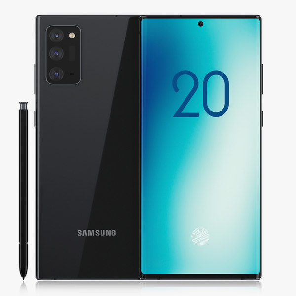 Samsung Galaxy Note 20 black 3D 모델 - TurboSquid 1571377