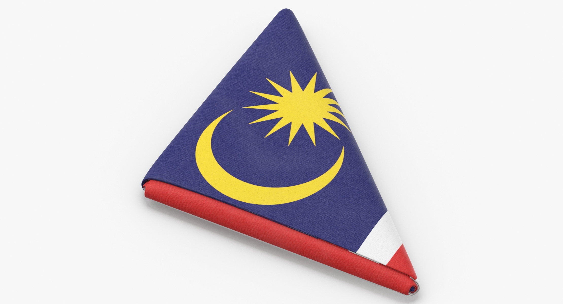 3D flag folded triangle malaysia - TurboSquid 1571527