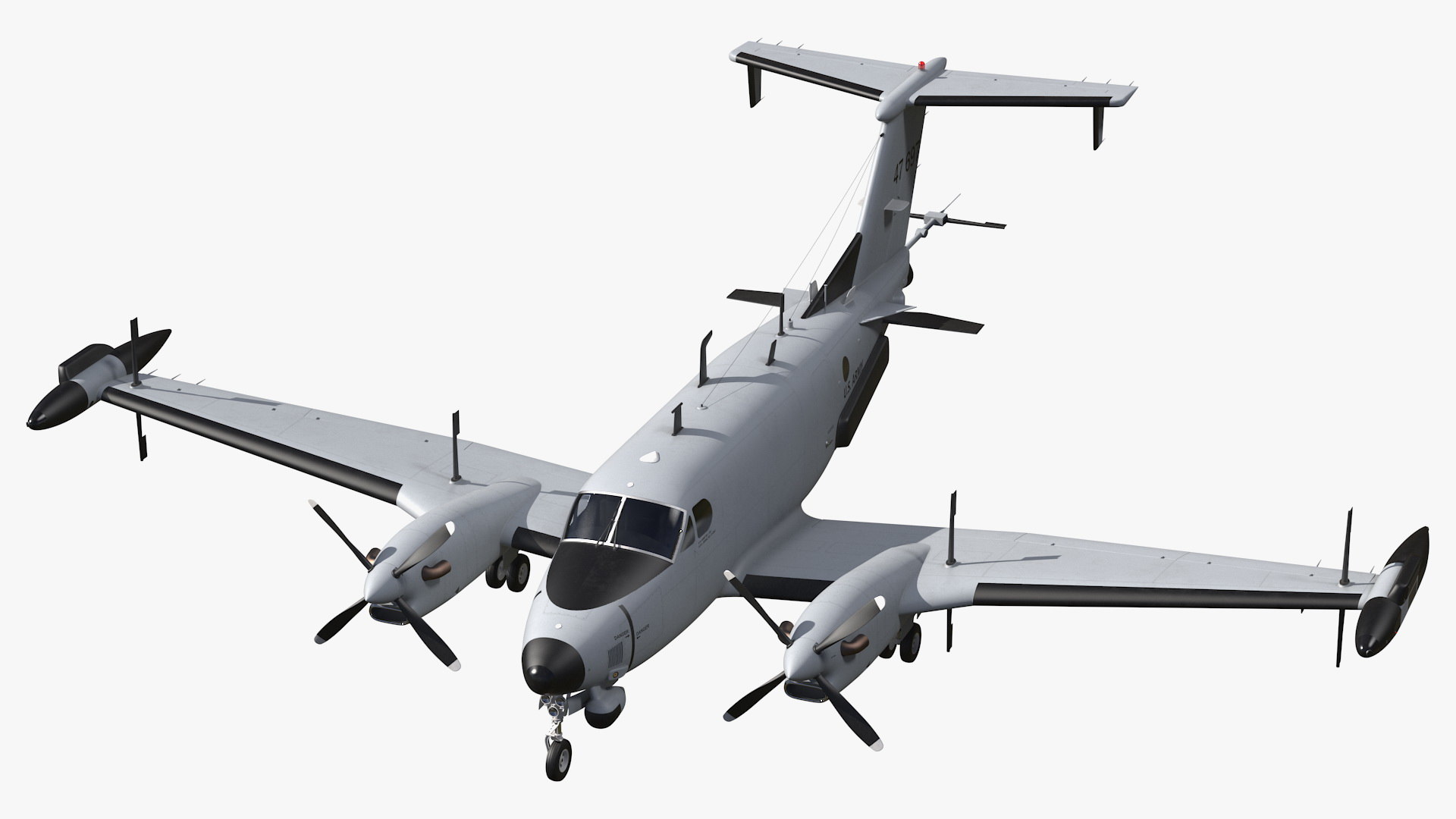 3D model beechcraft rc12x guardrail army - TurboSquid 1571812