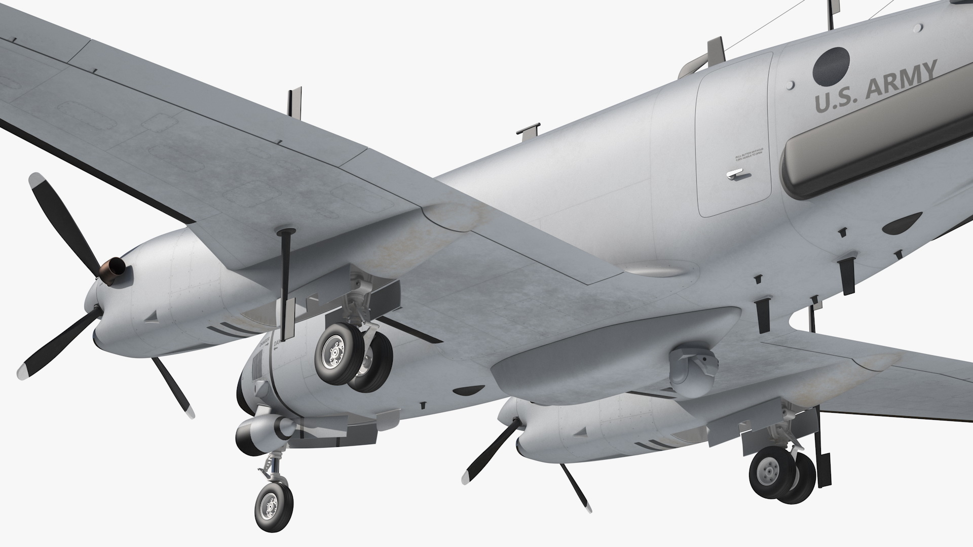 3D model beechcraft rc12x guardrail army - TurboSquid 1571812