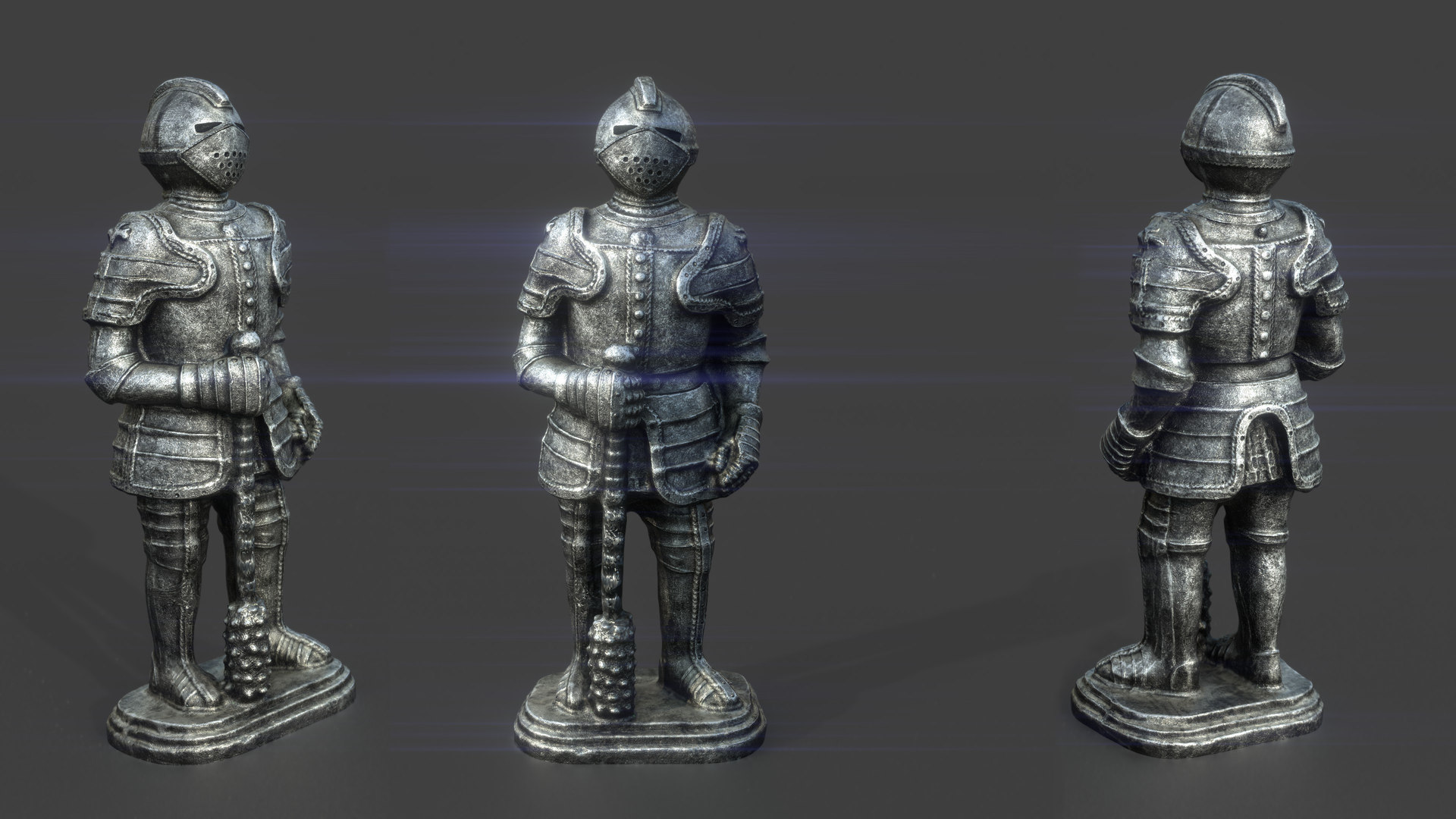 3D medieval knight statue 4 - TurboSquid 1571861