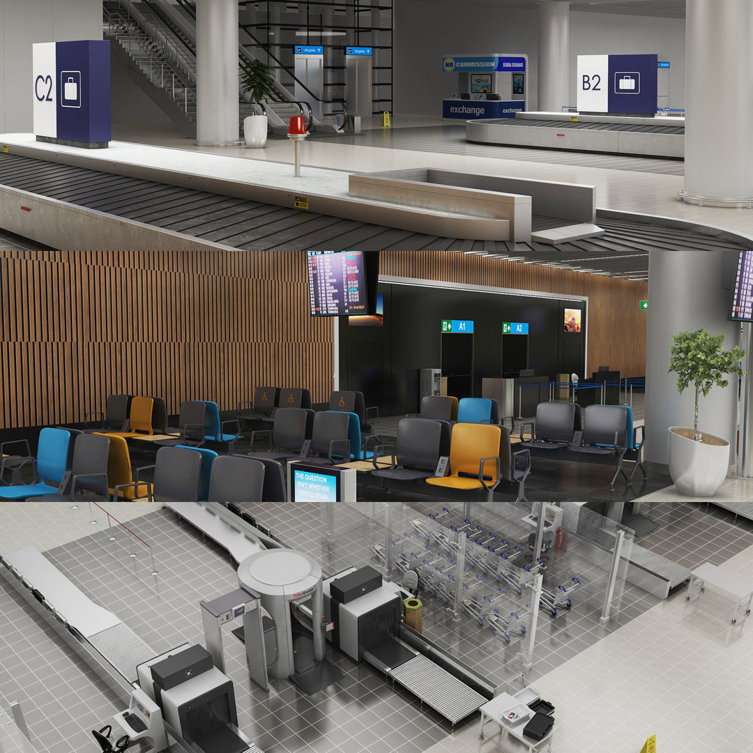 Airport security door model - TurboSquid 1571967