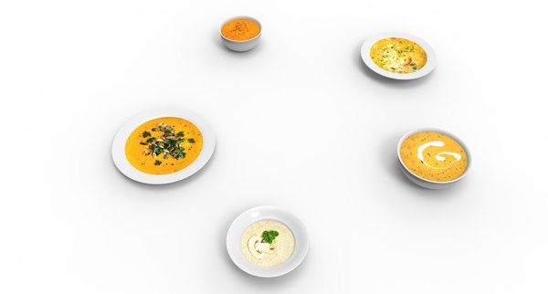 modelo 3d sopa 5 tipos v2 - TurboSquid 1571941