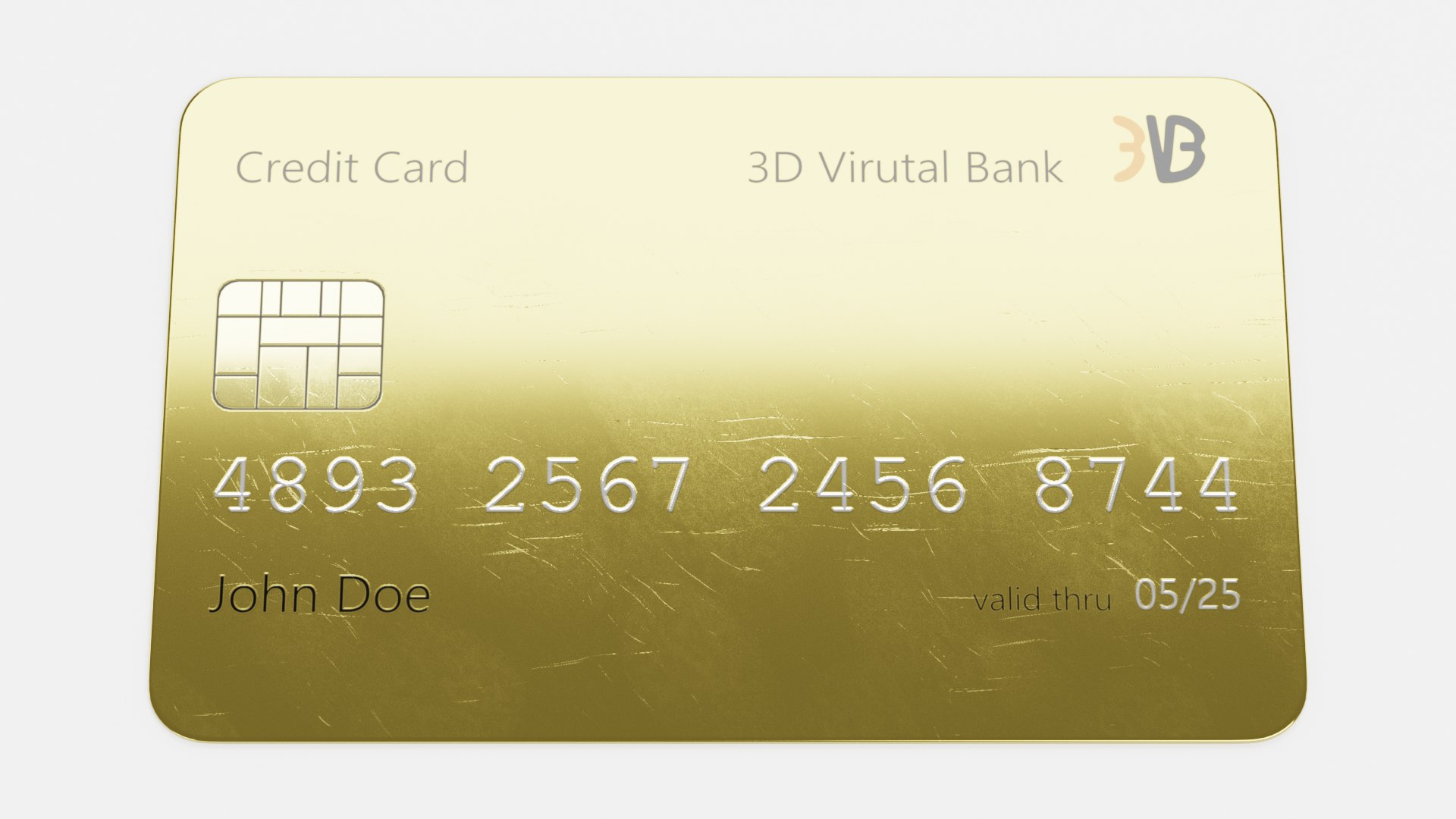 Credit card 3D model - TurboSquid 1571991