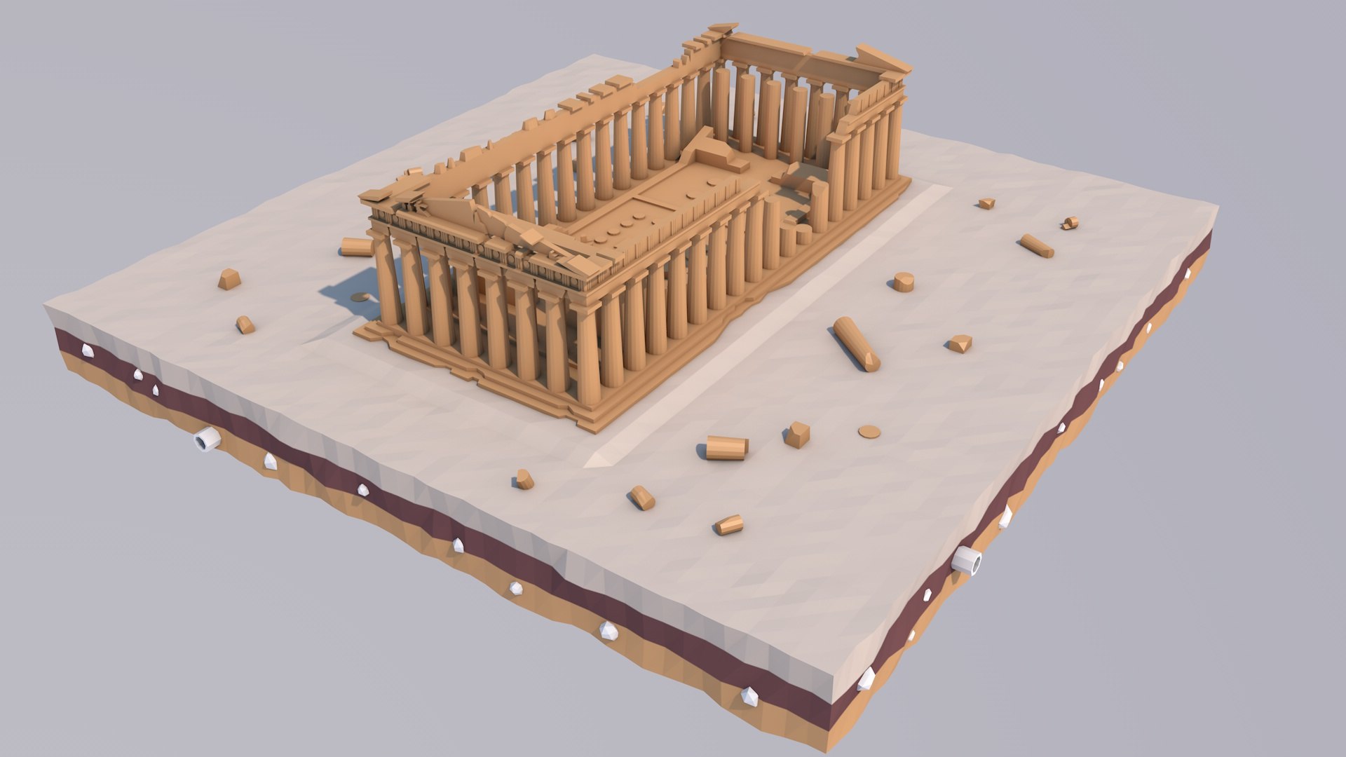 Athens landmark parthenon 3D model - TurboSquid 1572410