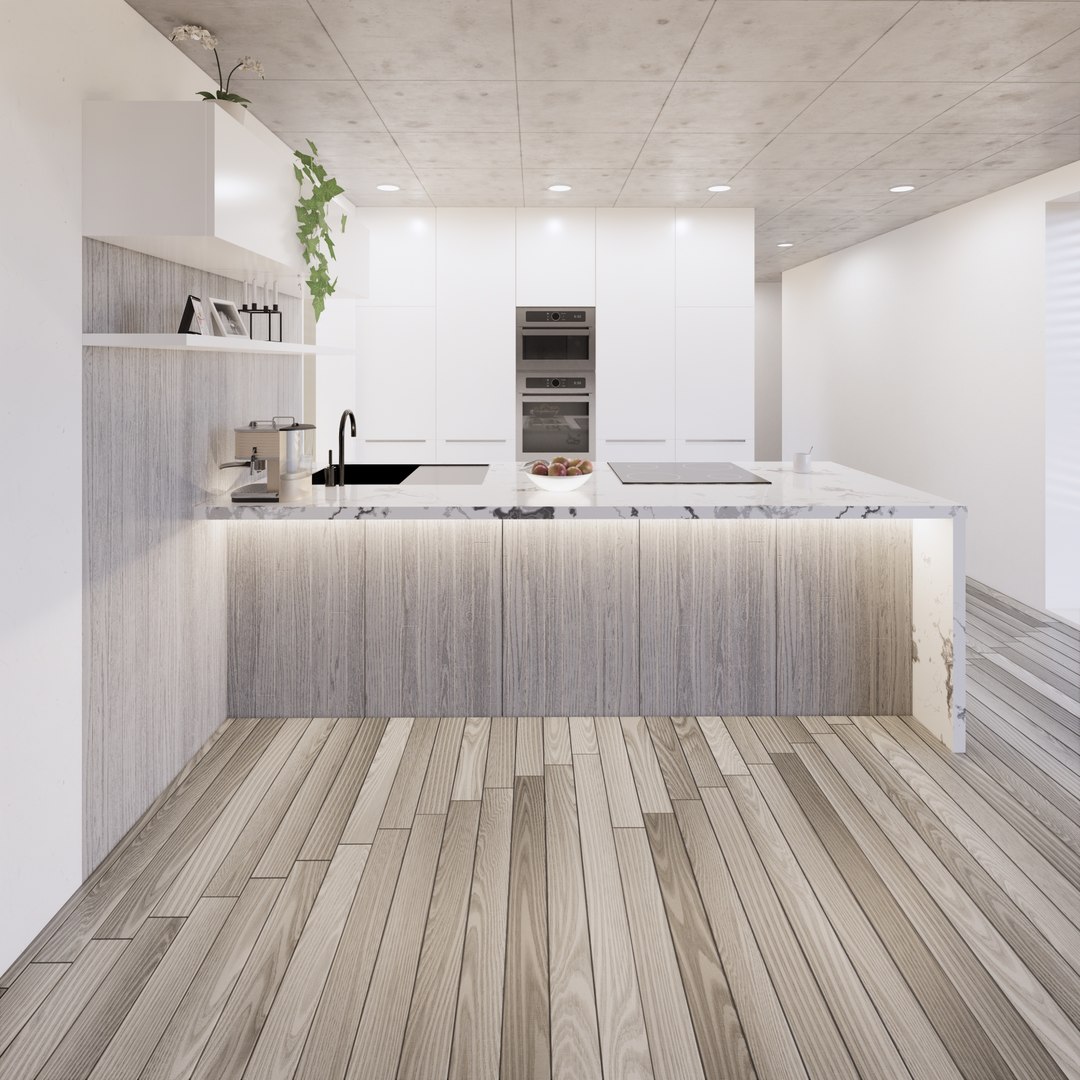 Full Parametric Kitchen Created in Revit Family Vol. 4 Model 3D ...