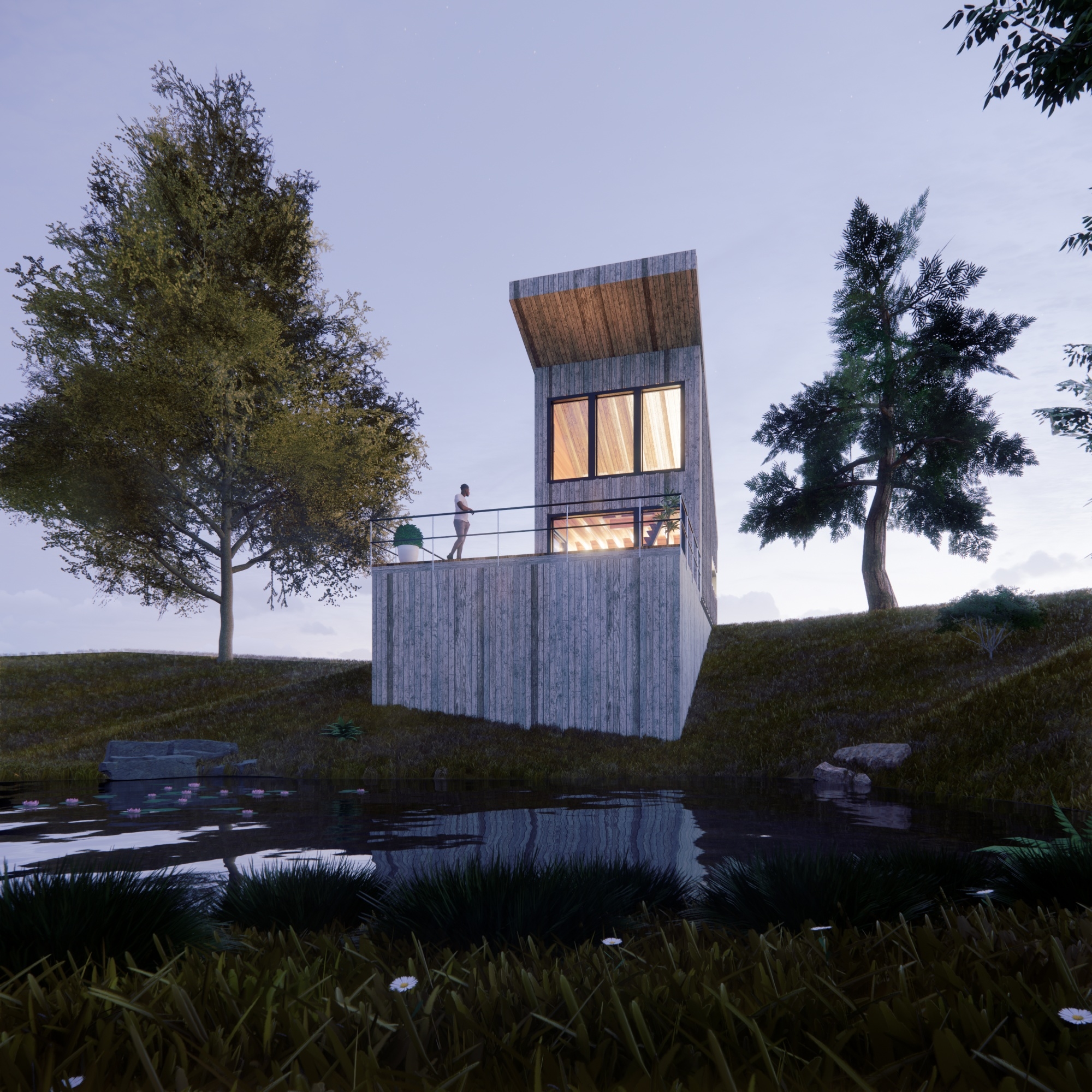 3D wood house 2 revit - TurboSquid 1314414