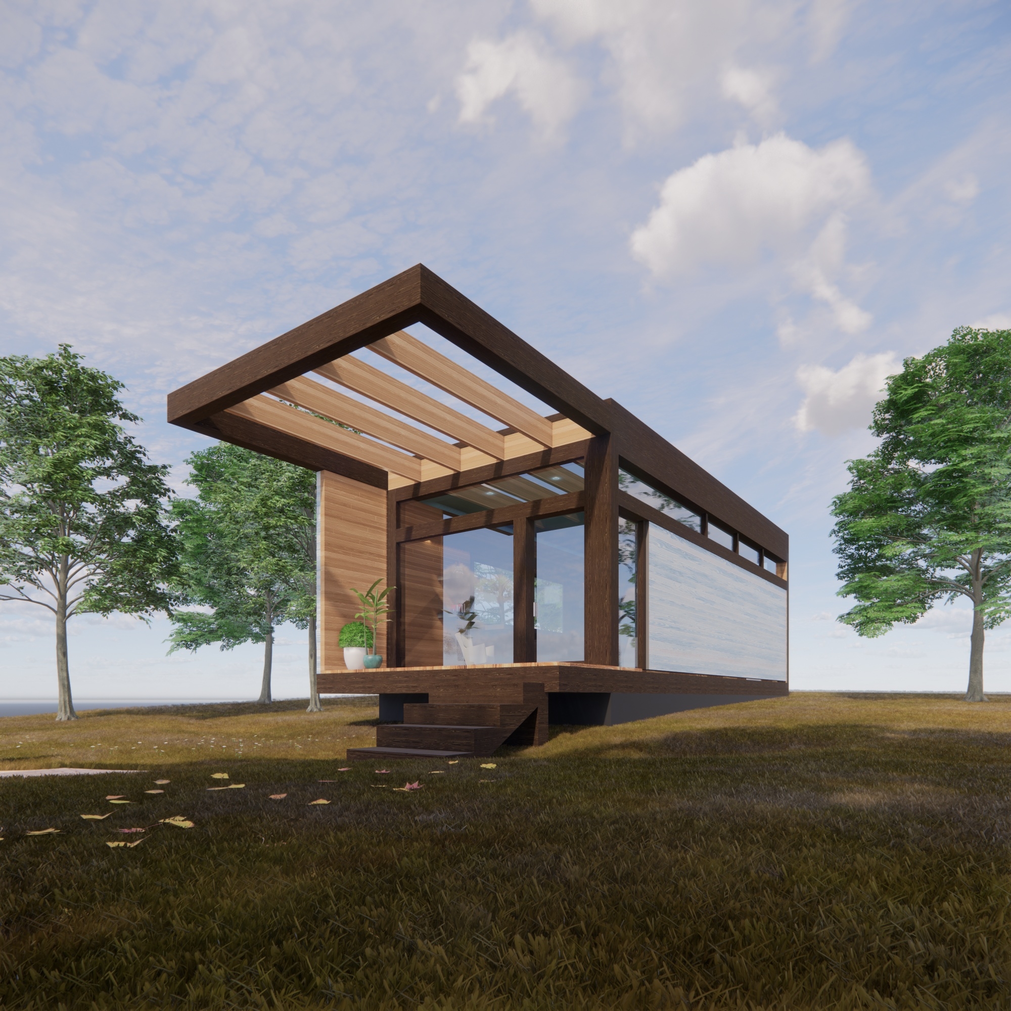 Wood house 1 revit 3D model - TurboSquid 1313024