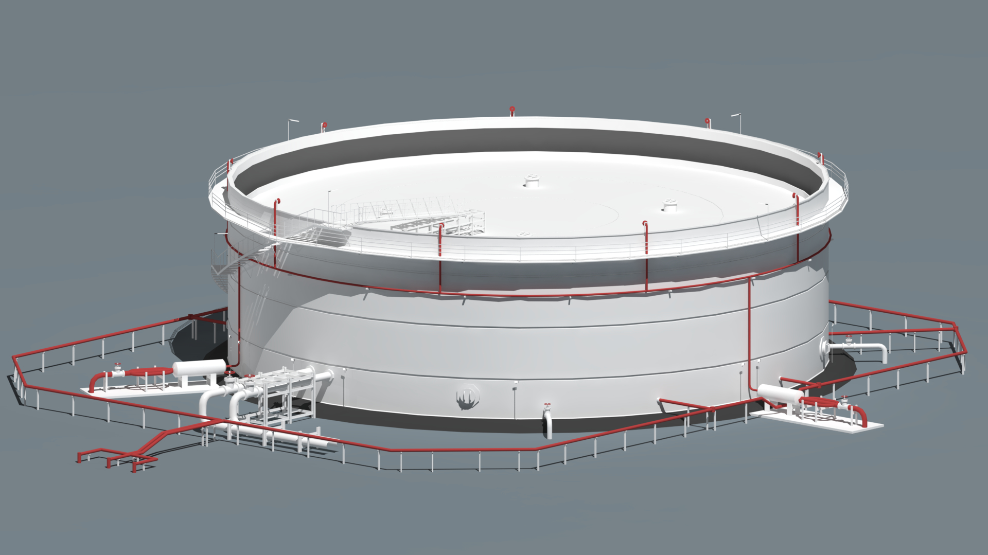 3D oil tanks flare stacks model - TurboSquid 1572547