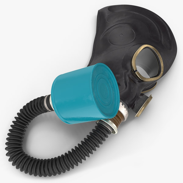 Black Rubber Gas Mask with Hose Rigged 3D-Modell - TurboSquid 1572731