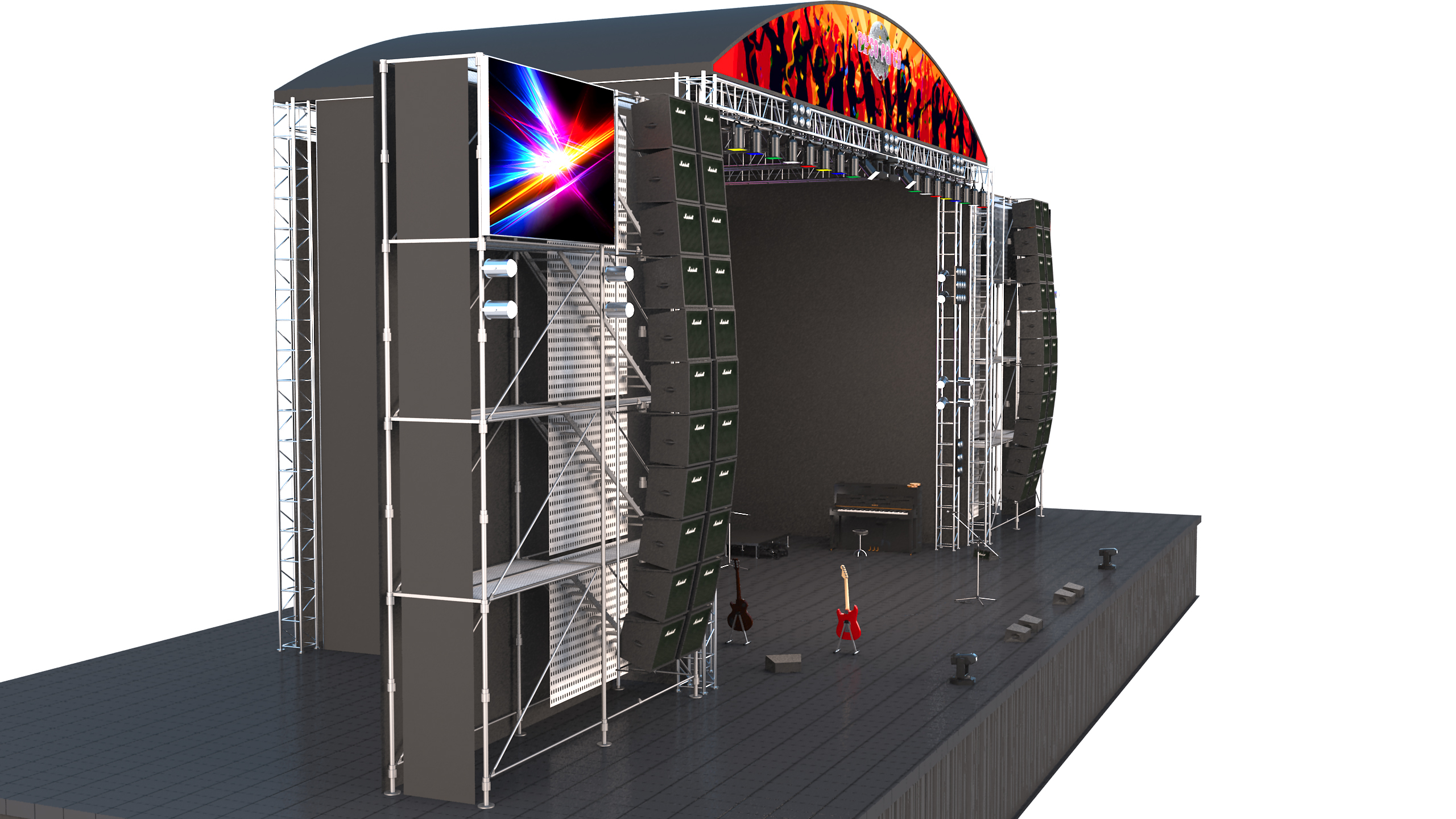 3D outdoor stages model - TurboSquid 1572721
