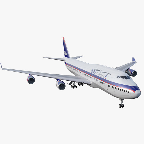 747-400 airliner delta 747 jumbo 3D model - TurboSquid 1572759