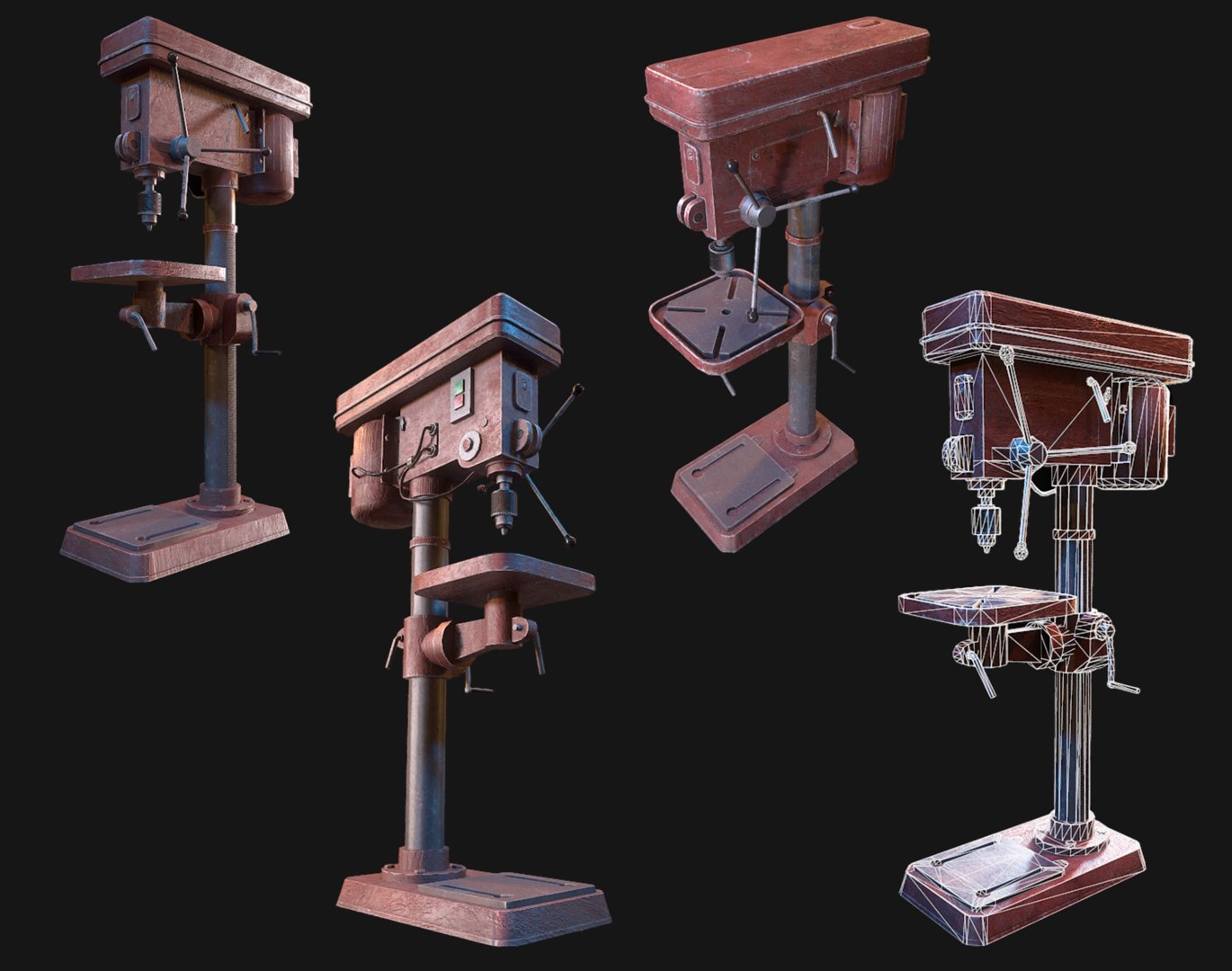 Drill machine 3D model - TurboSquid 1572957