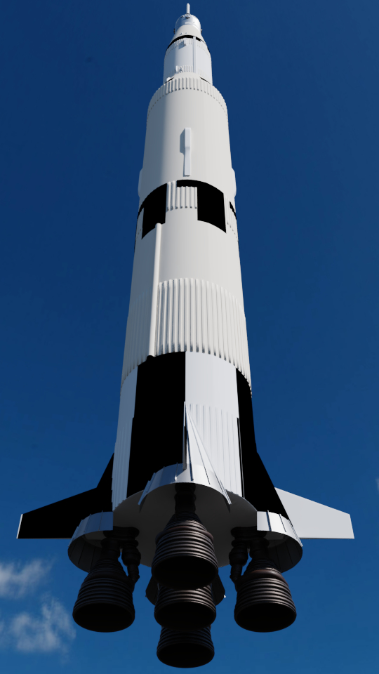 Saturn v rocket 3D model - TurboSquid 1573102