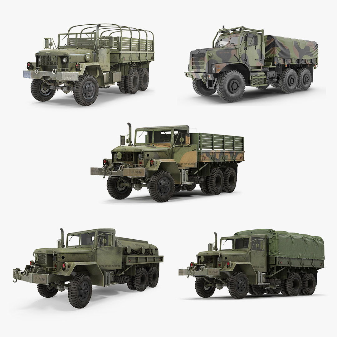 3D army wwii rigged trucks - TurboSquid 1573300