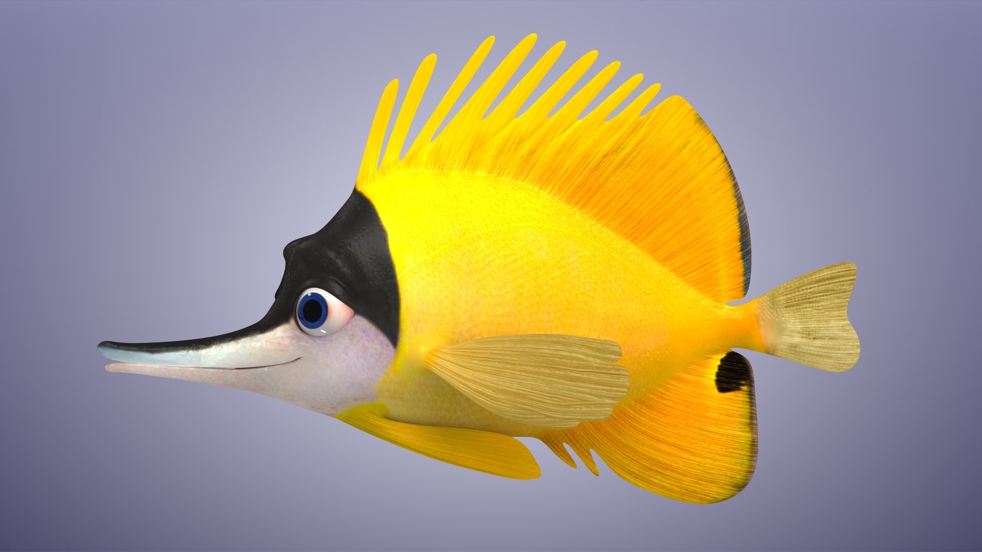3D rig fish forcipiger - TurboSquid 1574071