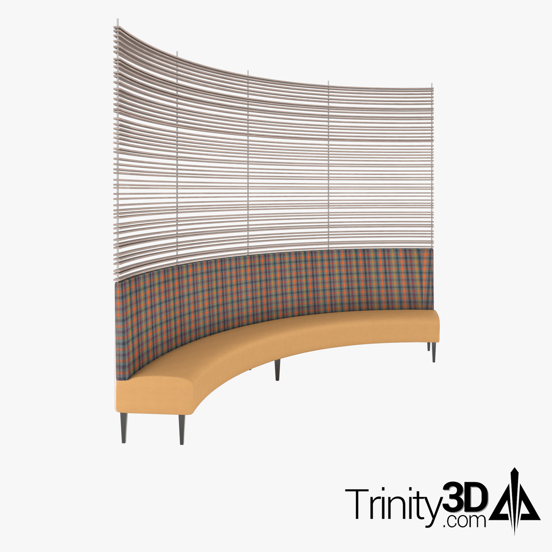 Rounded restaurant dining booth 3D model - TurboSquid 1573753