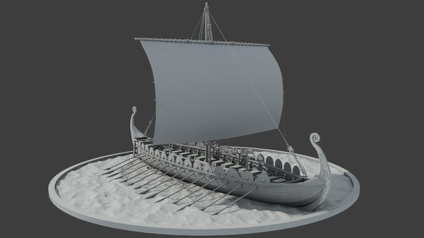 Ship boat drakkar 3D - TurboSquid 1573772