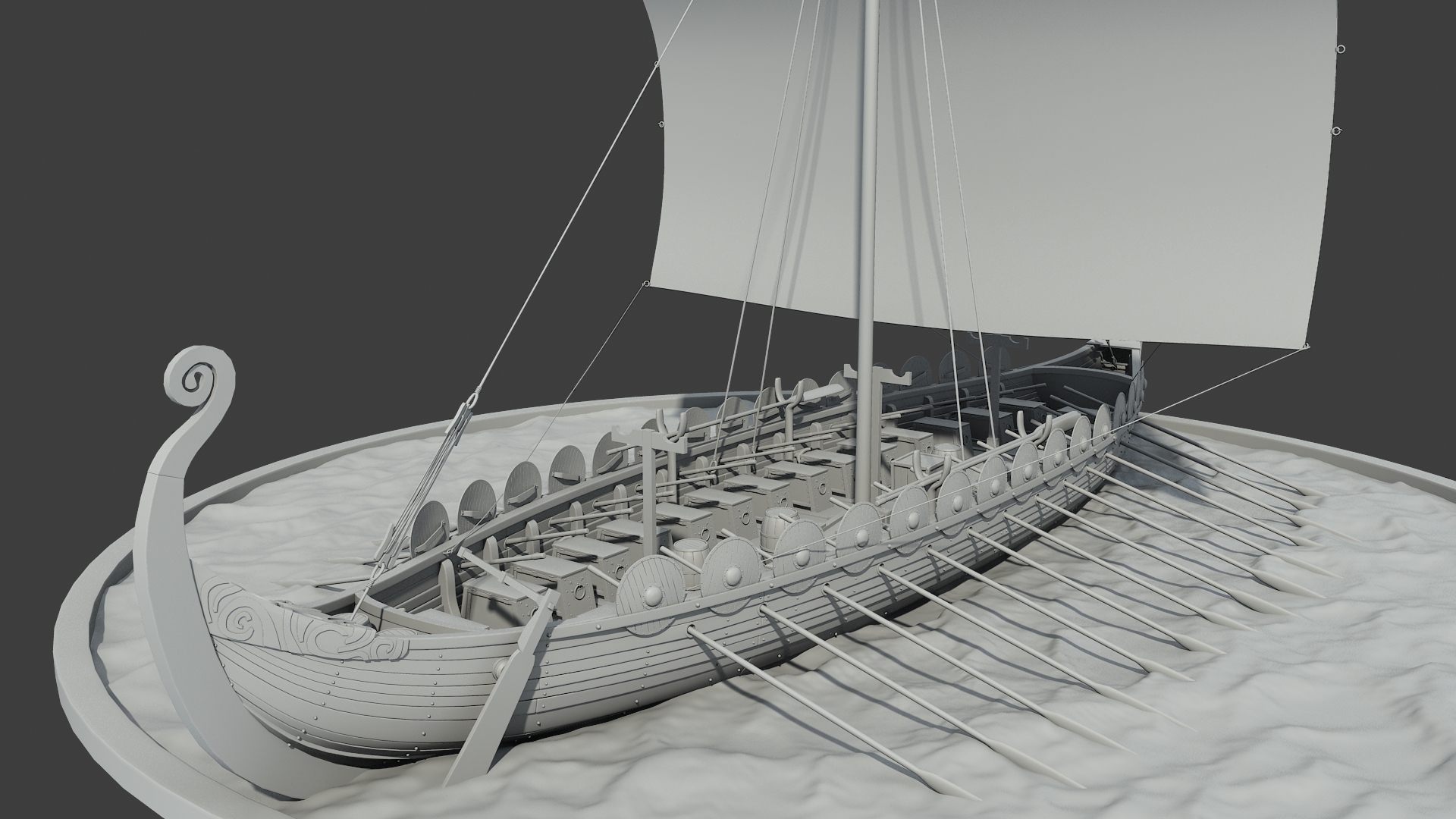 Ship boat drakkar 3D - TurboSquid 1573772