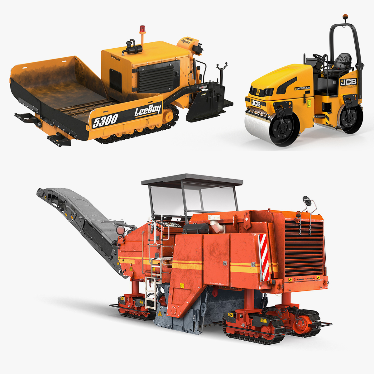 Road Machinery Rigged Collection Modelo 3D - TurboSquid 1573921