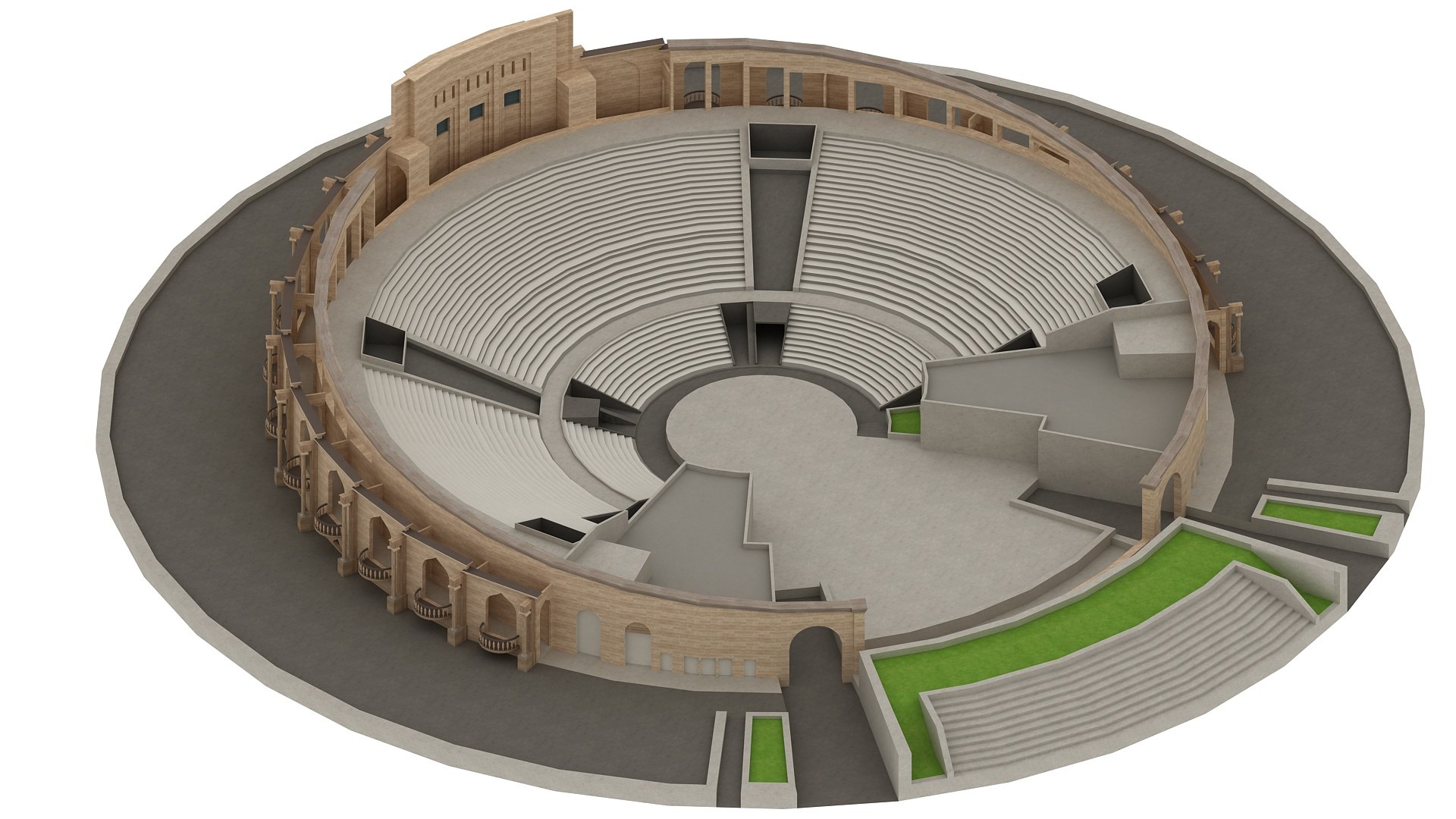 Katara amphitheater doha 3D model - TurboSquid 1574066