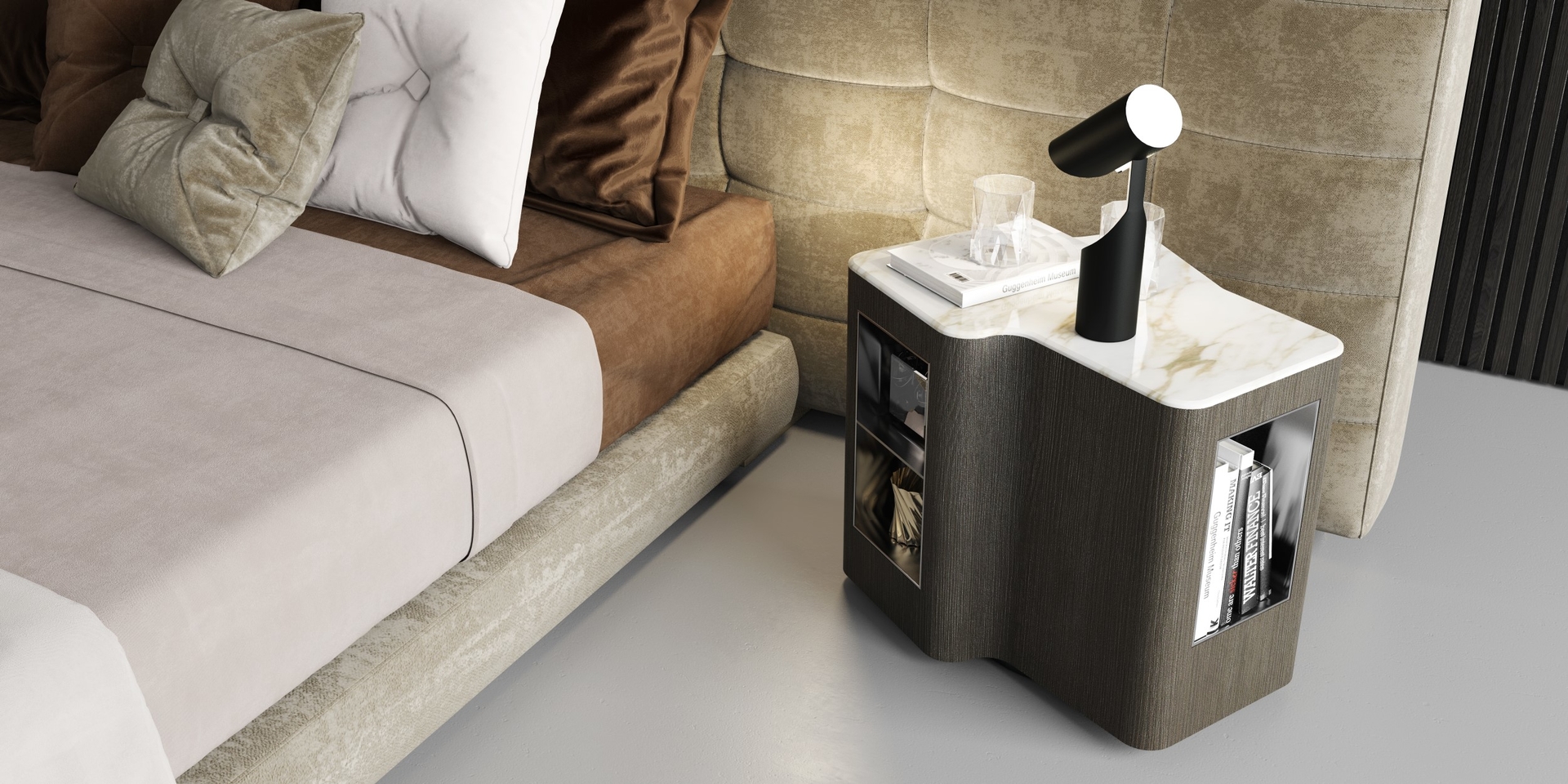 Minotti lawrence bed pouf model - TurboSquid 1574102