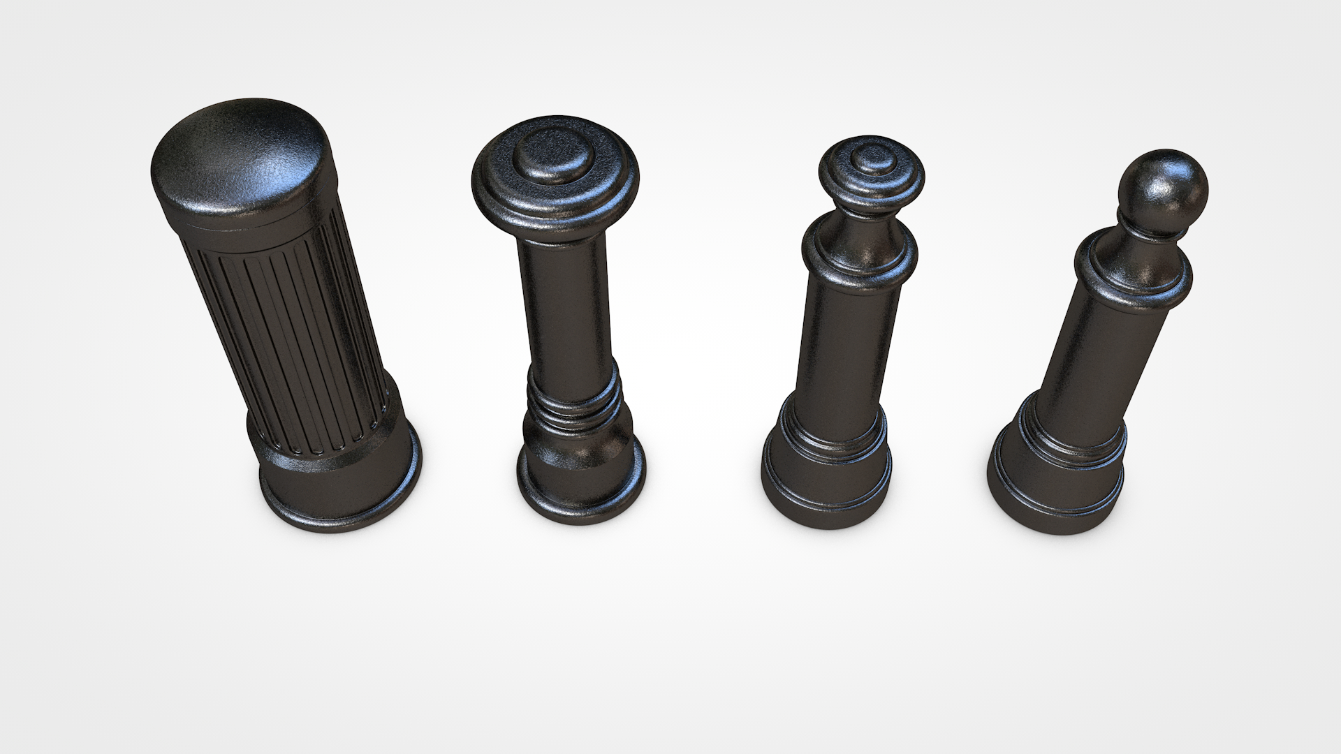Bollards pack 3D model - TurboSquid 1574198