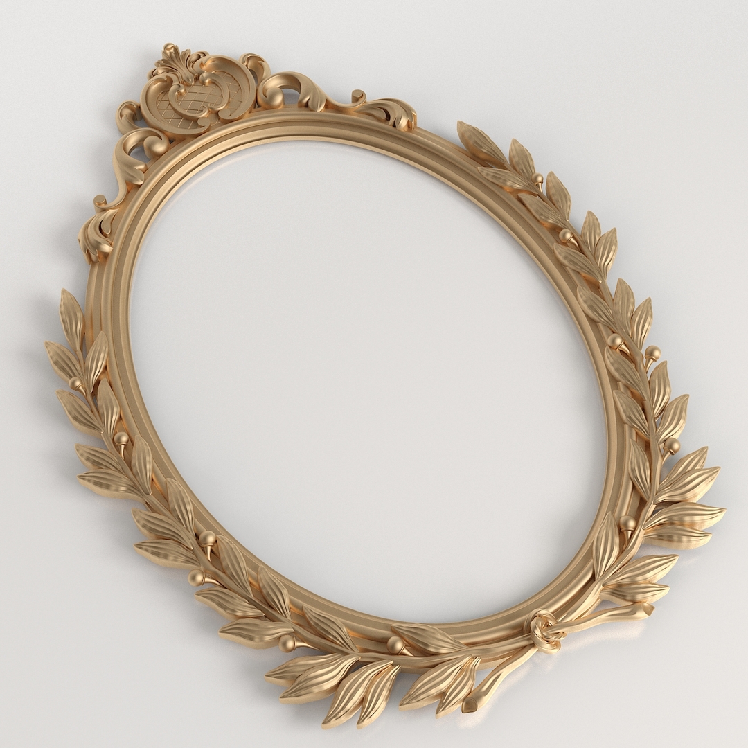 Oval carved frame 3D model - TurboSquid 1574231
