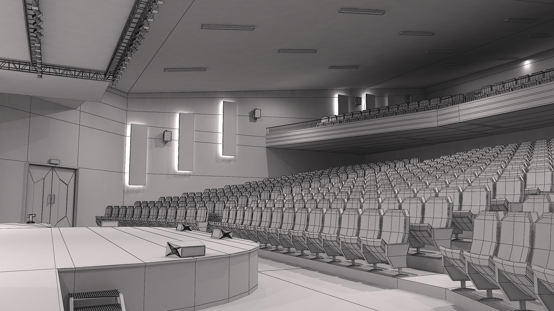 Theater room stage 3D model - TurboSquid 1574397