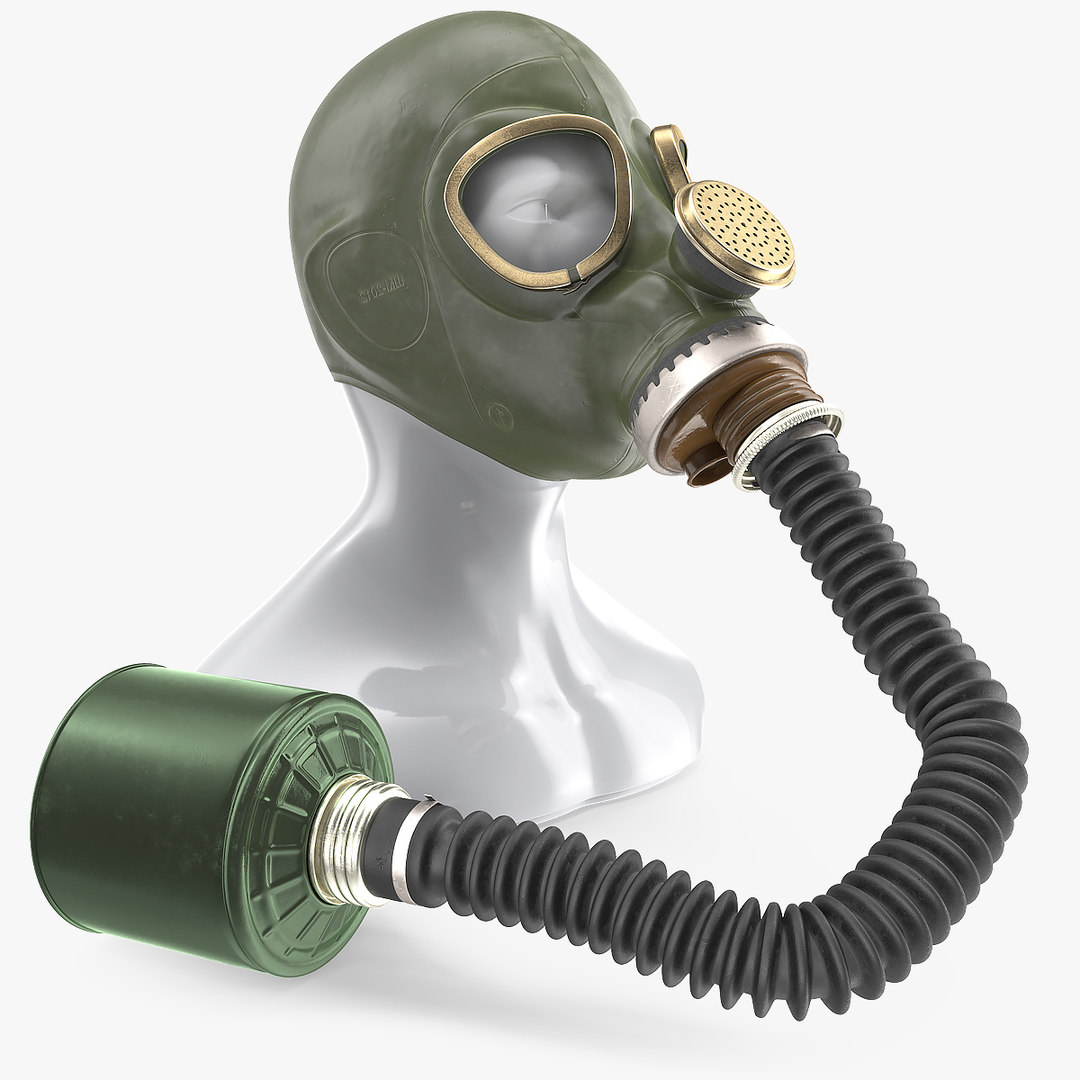 Green gas mask long 3D - TurboSquid 1574419