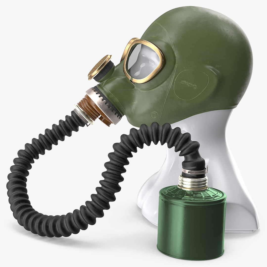 Green gas mask long 3D model - TurboSquid 1574420