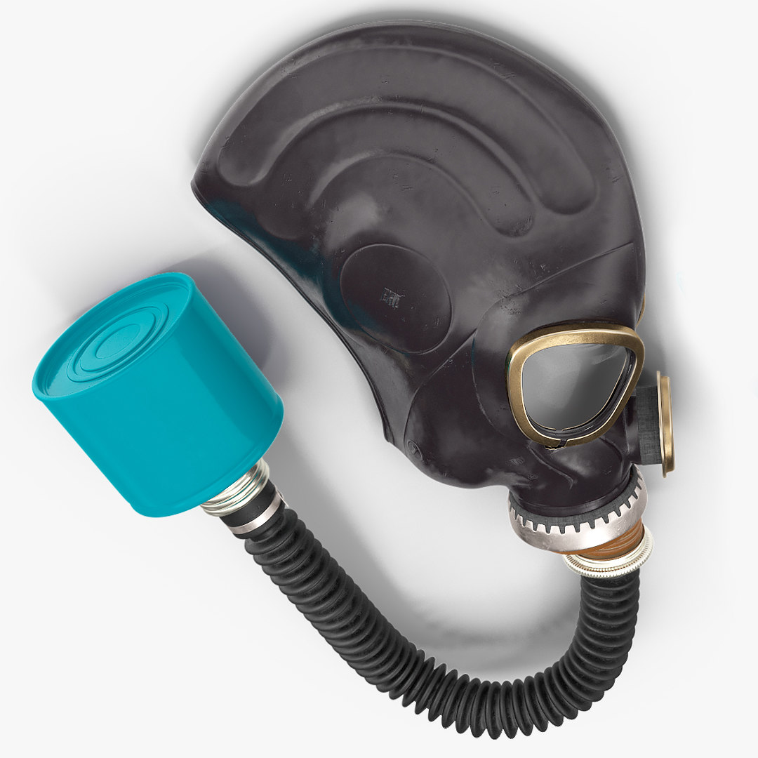 Black rubber gas mask 3D model - TurboSquid 1574451