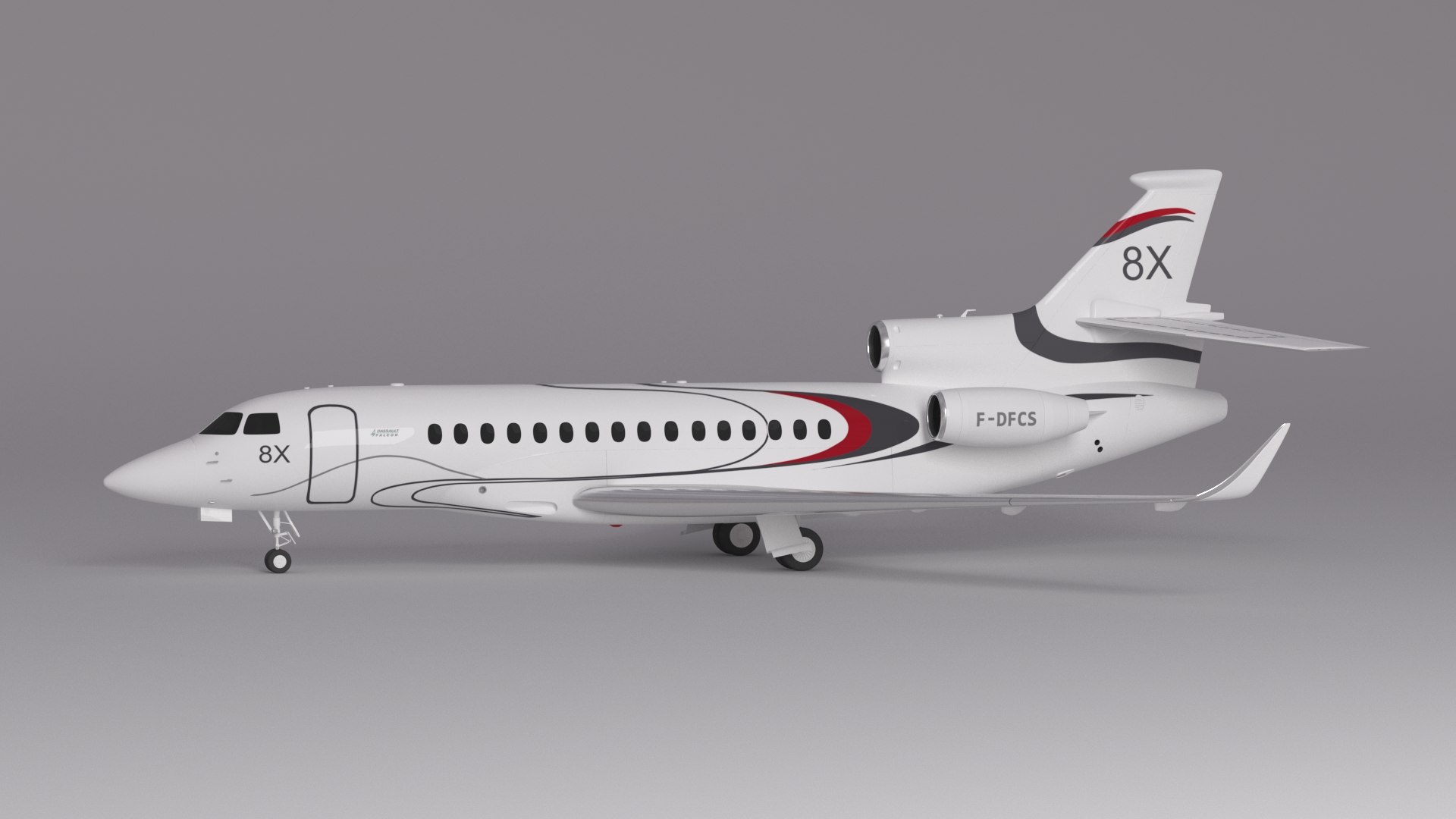 3D dassault falcon 8x - TurboSquid 1574519