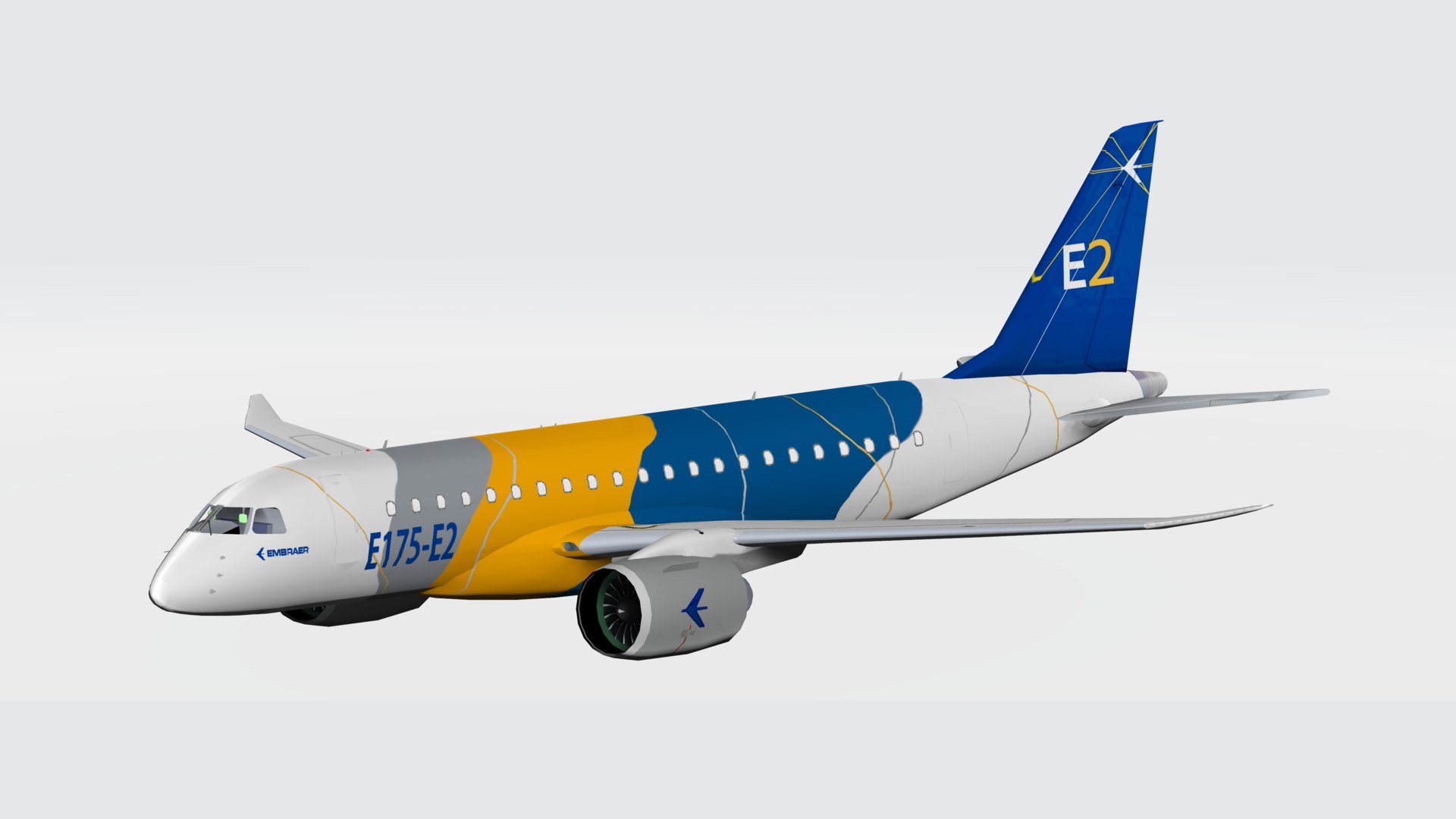 3D e-jet e175 color - TurboSquid 1574532