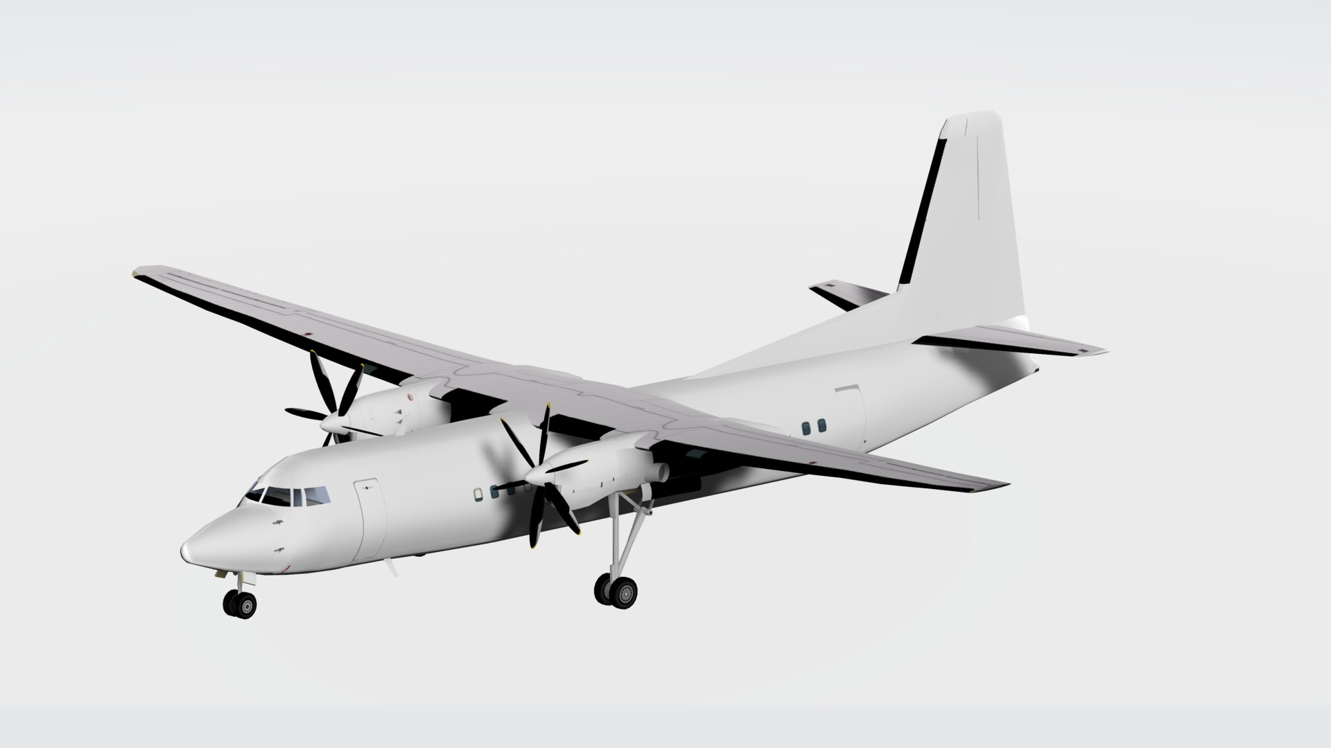 3D model fokker 50 - TurboSquid 1574622
